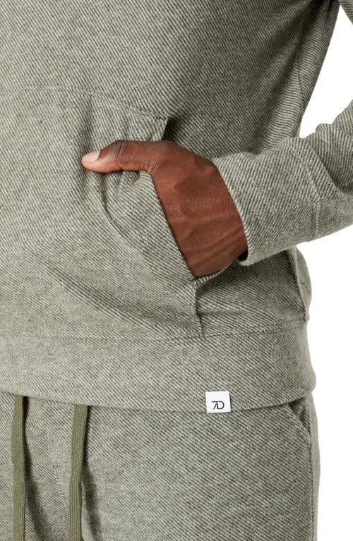 7 Diamonds Generation Twill Knit Hoodie - Olive