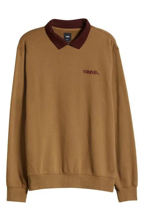 VANS Spread Collar Cotton Blend Sweatshirt