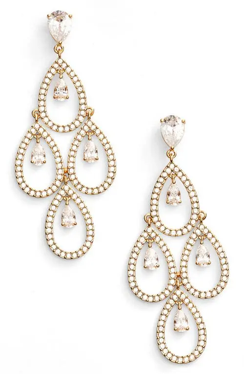 Nadri Crystal Chandelier Earrings