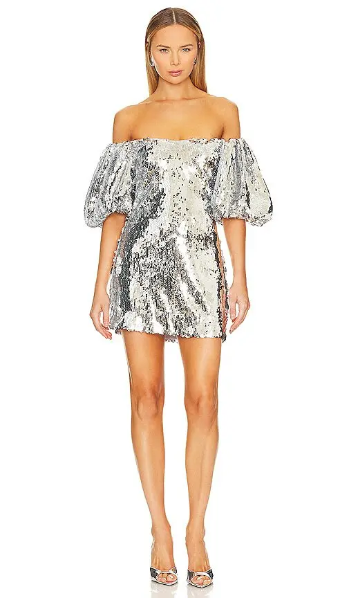 rhode silver dress Rhode Dali Dress In Metallic In Silver - 44% Off