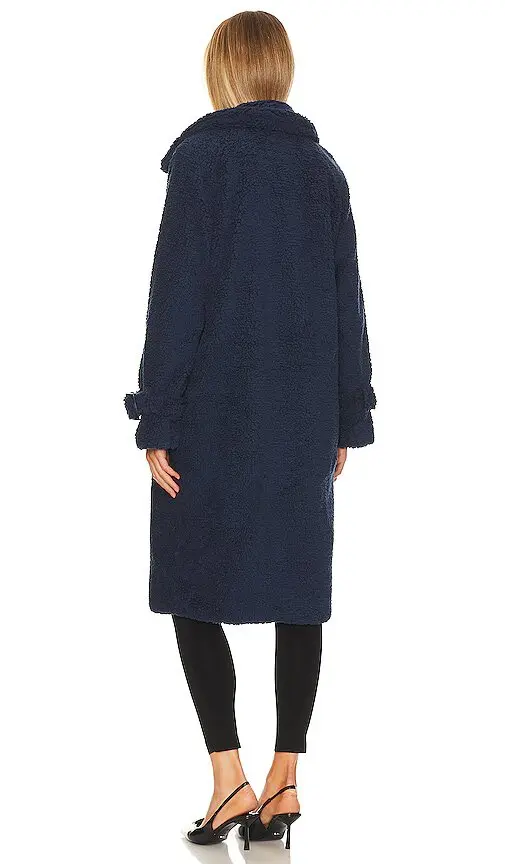 LAMARQUE Malani Faux Fur Coat - Navy