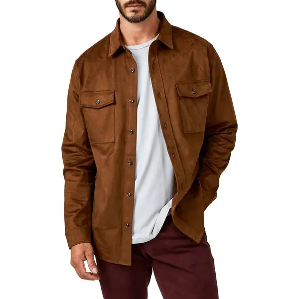 7 Diamonds Country Road Faux Suede Shirt Jacket - Autumn