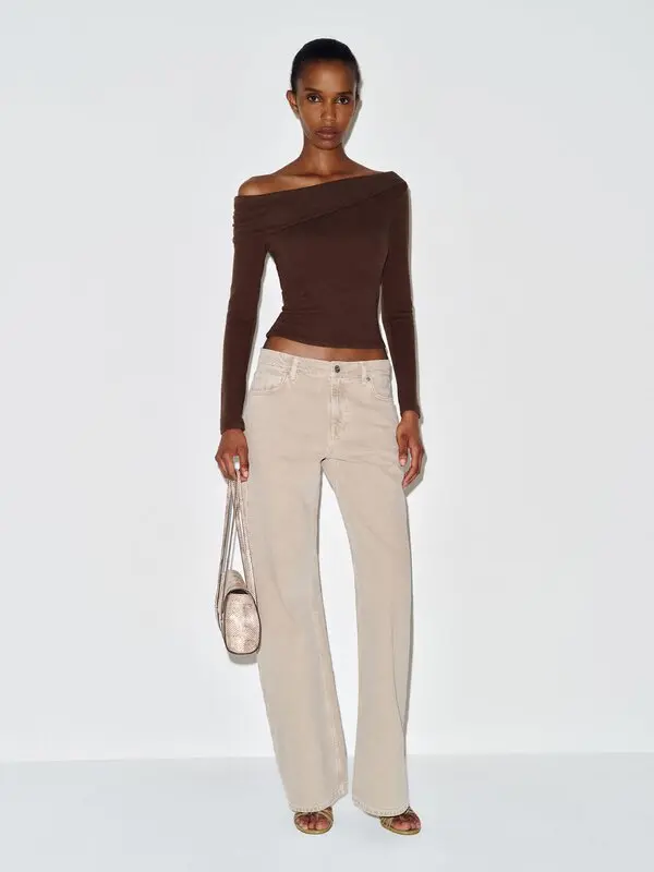 REFORMATION Elio Knit Top - Brown