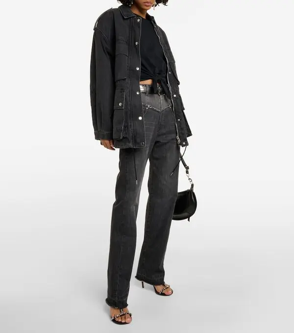 Isabel Marant Étoile Zelikia Gathered Crop Top - Black