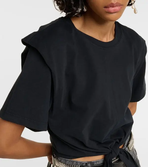 Isabel Marant Étoile Zelikia Gathered Crop Top - Black