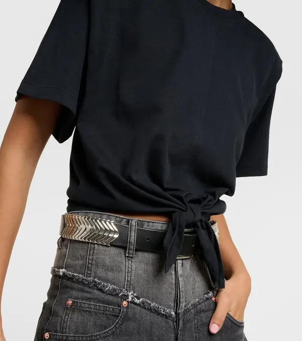 Isabel Marant Étoile Zelikia Gathered Crop Top - Black