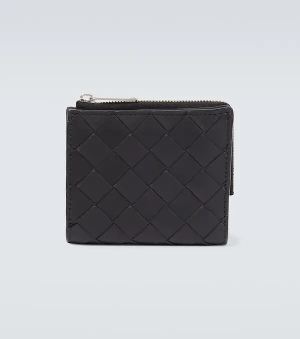 Bottega Veneta Intrecciato Leather Bifold Wallet - Black