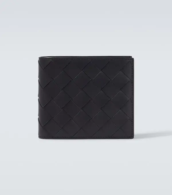 Bottega Veneta Intrecciato Leather Bifold Wallet - Blue