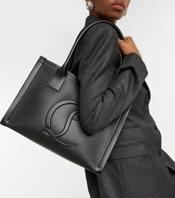 CHRISTIAN LOUBOUTIN By My Side Large Leather Tote - Black