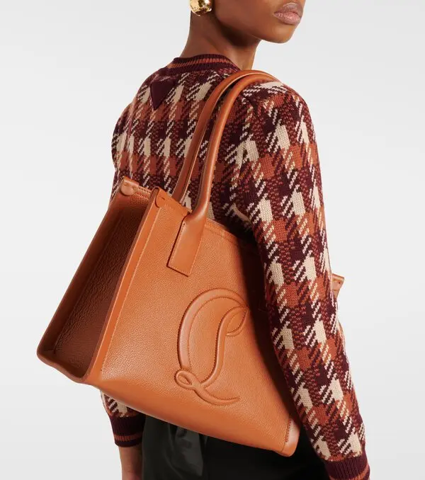 CHRISTIAN LOUBOUTIN By My Side Large Leather Tote - Brown