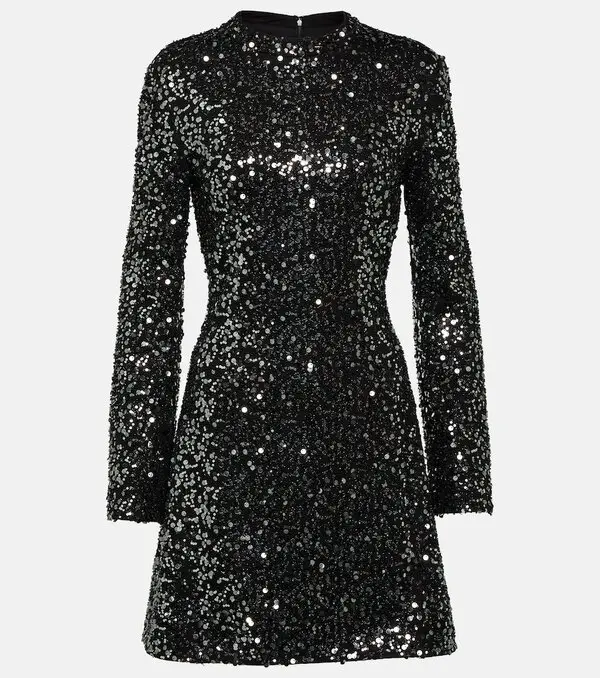 Simkhai Safia Sequin Mini Dress - Black