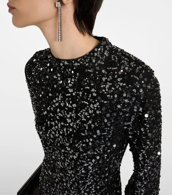 Simkhai Safia Sequin Mini Dress - Black
