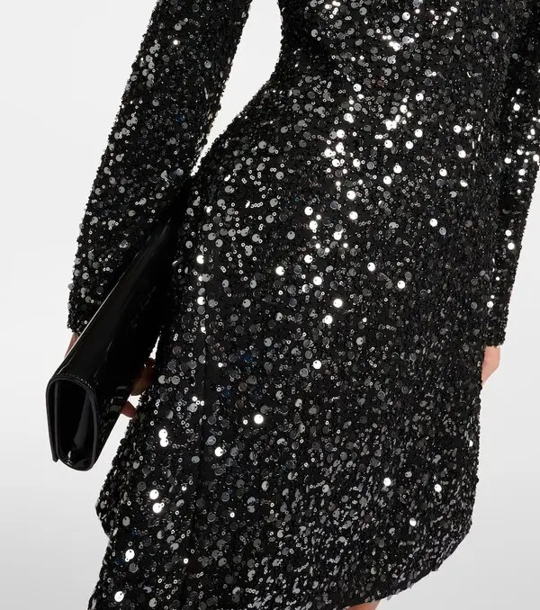 Simkhai Safia Sequin Mini Dress - Black