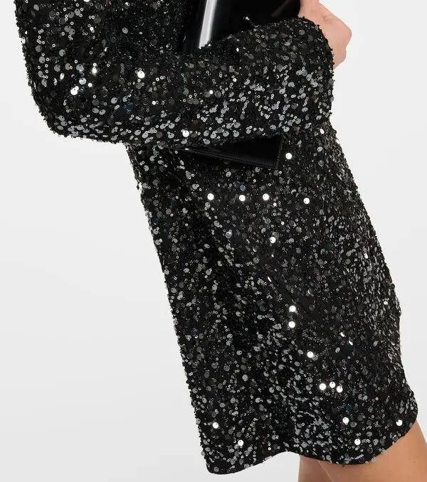 Simkhai Safia Sequin Mini Dress - Black