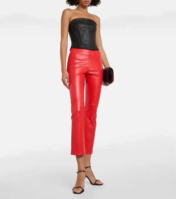 Stouls Cropped Leather Pants