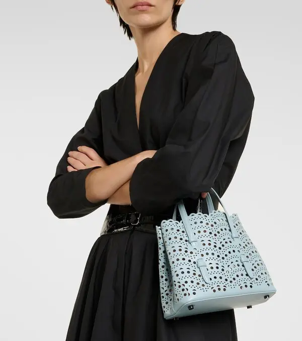 Alaïa Mina 20 Vienne Wave Leather Shoulder Bag