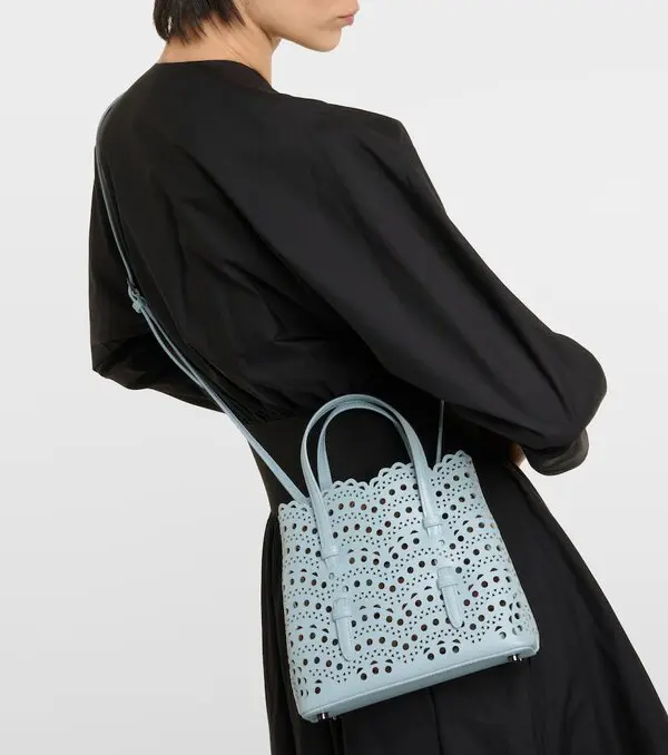 Alaïa Mina 20 Vienne Wave Leather Shoulder Bag