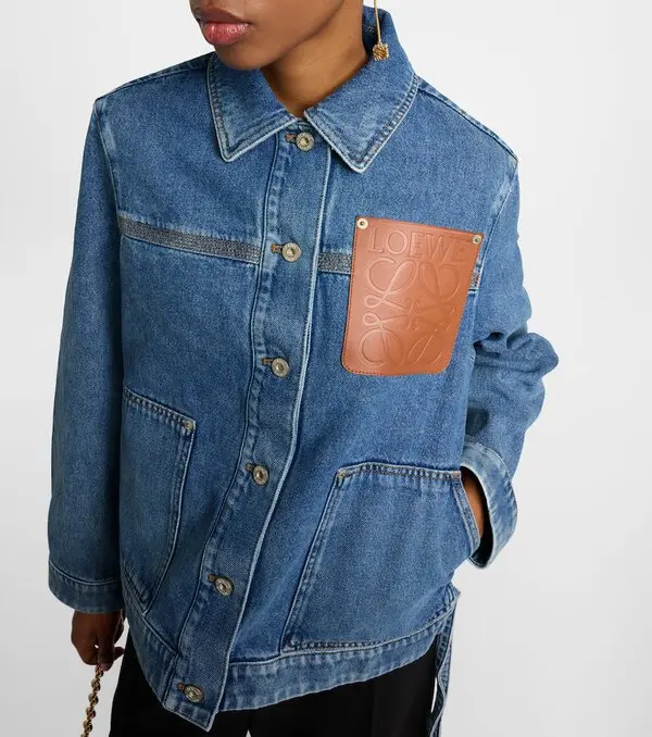 Loewe Anagram Denim Jacket - Blue