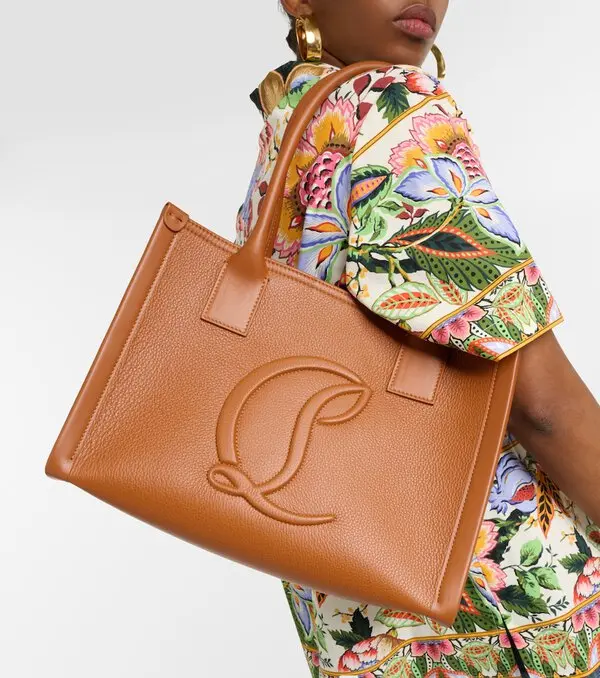 CHRISTIAN LOUBOUTIN By My Side Large Leather Tote Bag - Brown