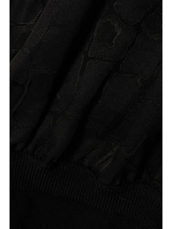 Alaïa Archetypes Hooded Satin-jacquard Bodysuit