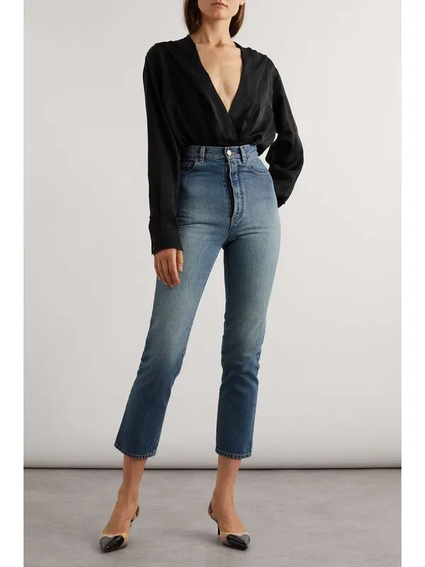 Alaïa Archetypes Hooded Satin-jacquard Bodysuit
