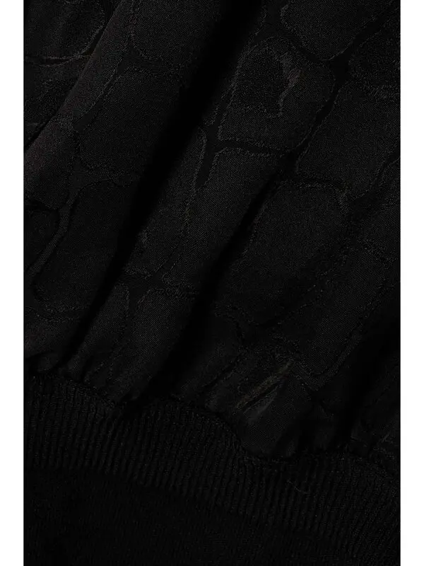 Alaïa Archetypes Hooded Satin-jacquard Bodysuit
