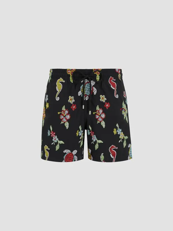 Vilebrequin Mistral Turtle Swim Shorts - Noir