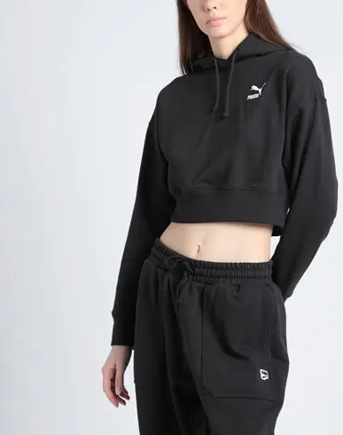 PUMA Cotton Polyester French Terry Cropped Hoodie