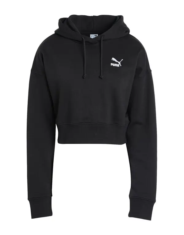 PUMA Cotton Polyester French Terry Cropped Hoodie