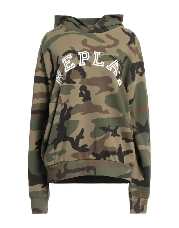 REPLAY Camouflage Print French Terry Sweatshirt