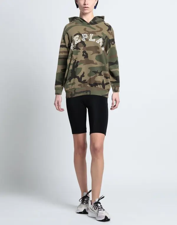 REPLAY Camouflage Print French Terry Sweatshirt
