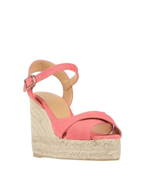 CastaÑer Wedge Espadrilles With Buckle Fastening - Red