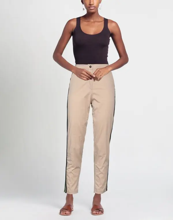 SHOPART Cotton, Polyamide, Elastane Chinos With Side Seam Stripes