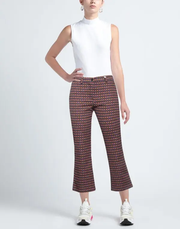 MYTHS Flared Geometric-patterned Trousers