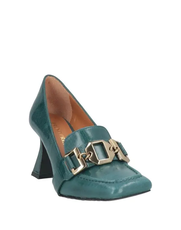 BRUNO PREMI Leather Pumps With Appliqués - Green
