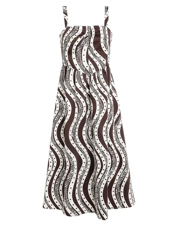 MAX & CO. X DURO OLOWU Two-tone Gathered Midi Dress
