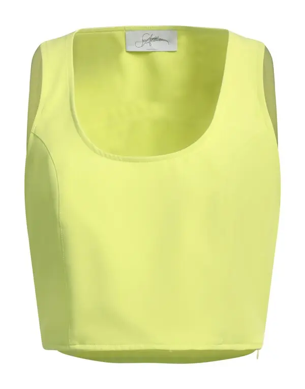 SOALLURE Crepe Crop Top - Yellow