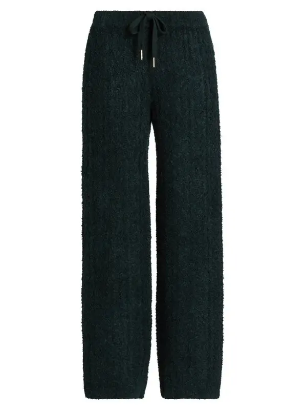 STELLAE DUX Cable-knit Drawstring Sweatpants - Forest