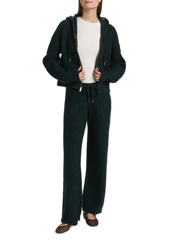 STELLAE DUX Cable-knit Drawstring Sweatpants