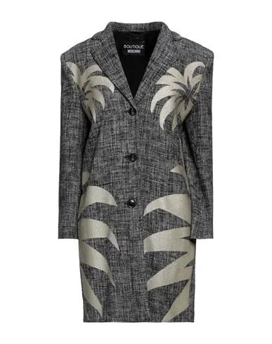 Moschino Single-breasted Coat With Glitter Print