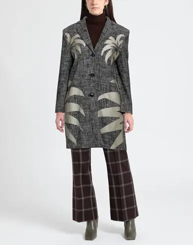 Moschino Single-breasted Coat With Glitter Print