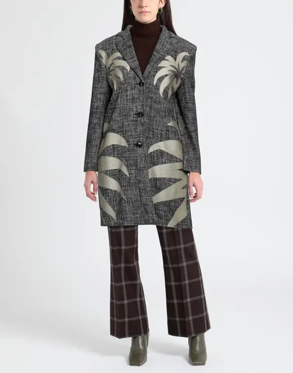 Moschino Single-breasted Coat With Glitter Print
