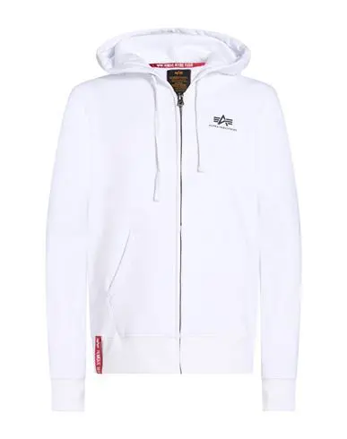 Alpha Industries Cotton & Polyester Zip-up Hoodie - White