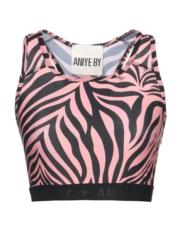 ANIYE BY Zebra-print Crop Top - Pink