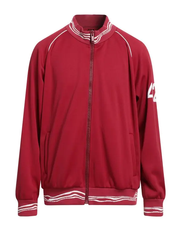 424 Brand Logo Jersey Bomber Jacket In Red - 76% Off | Editorialist