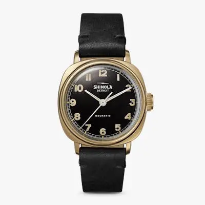 Shinola The Mechanic 39mm Strap Watch - Black