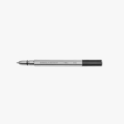 Shinola Signature Pen Fineliner Felt Tip - Brushed Steel