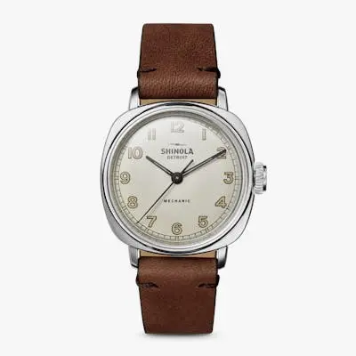 Shinola The Mechanic 39mm Strap Watch - Stainless Steel