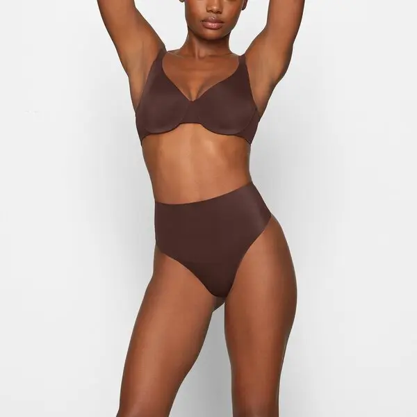 SKIMS Smoothing Intimates High Waisted Thong - Cocoa