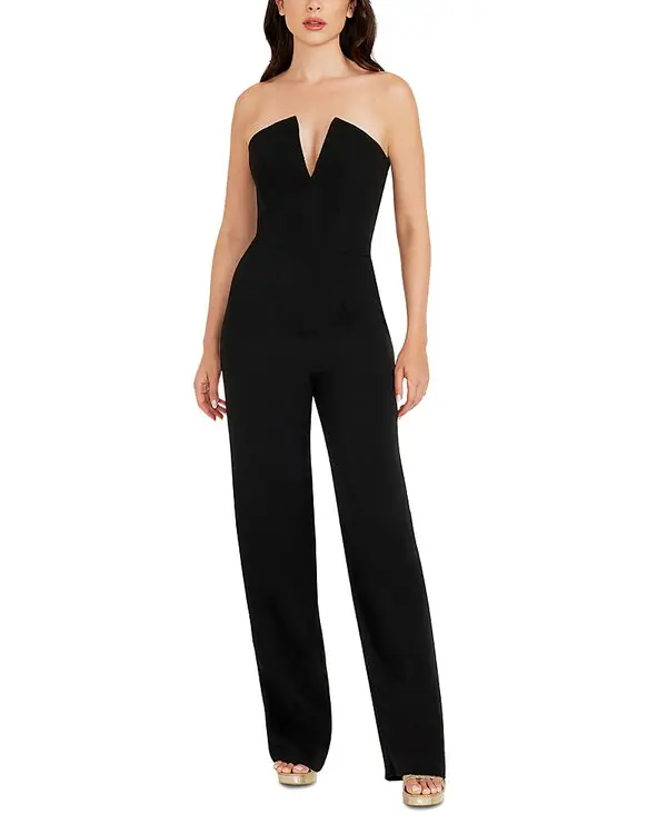 Dress The Population Fernanda Strapless Jumpsuit - Black